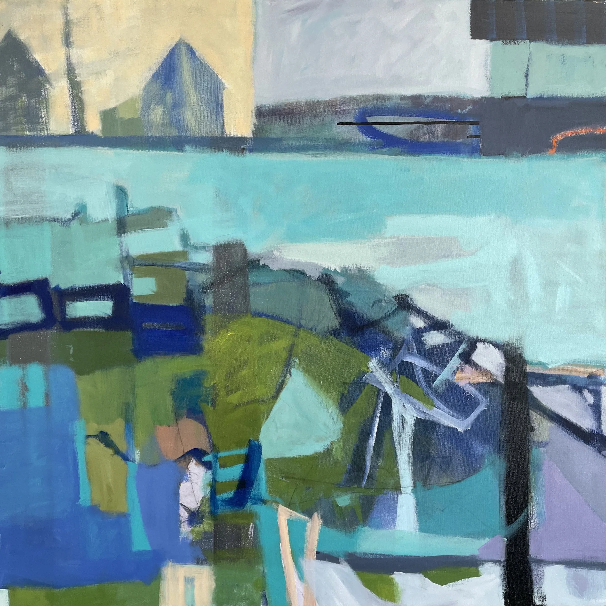 Large abstract contemporary art on canvas, wood and paper — Jodi ...