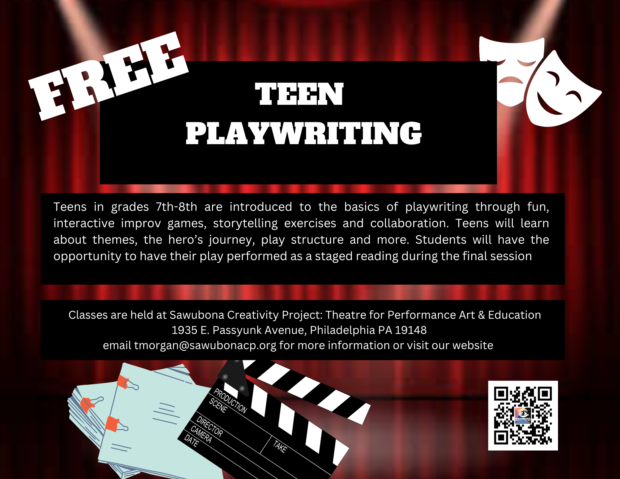 Teen Playwriting Grades 7th and 8th (FREE) — Sawubona Creativity Project