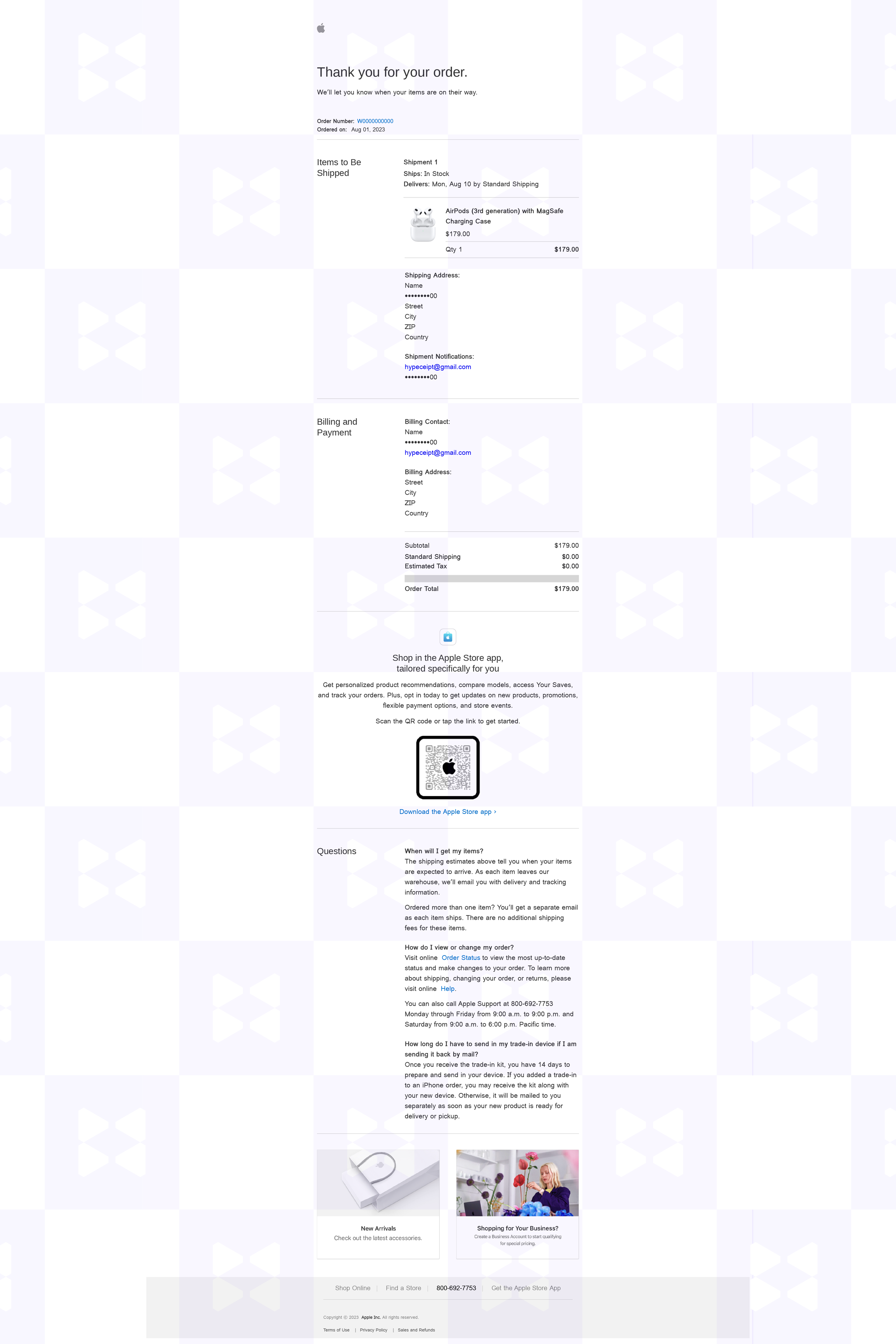 StockX Email Receipt — HYPECEIPT