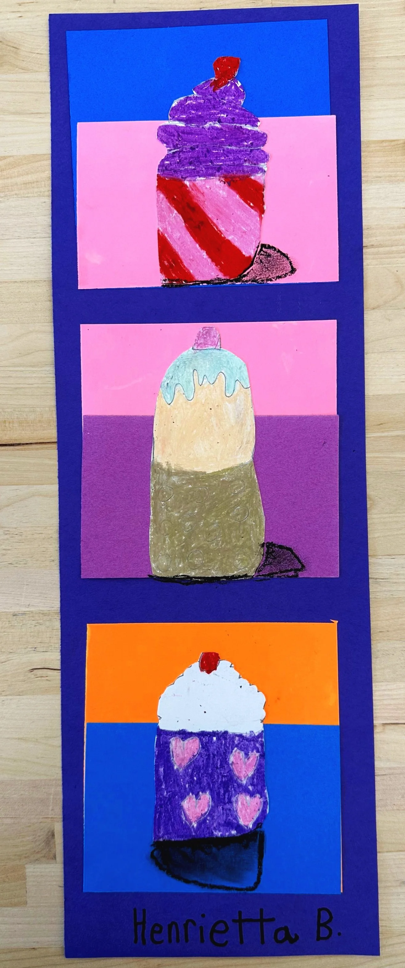 3rd Grade Pop Art Cupcakes — Simply Wonderful Art