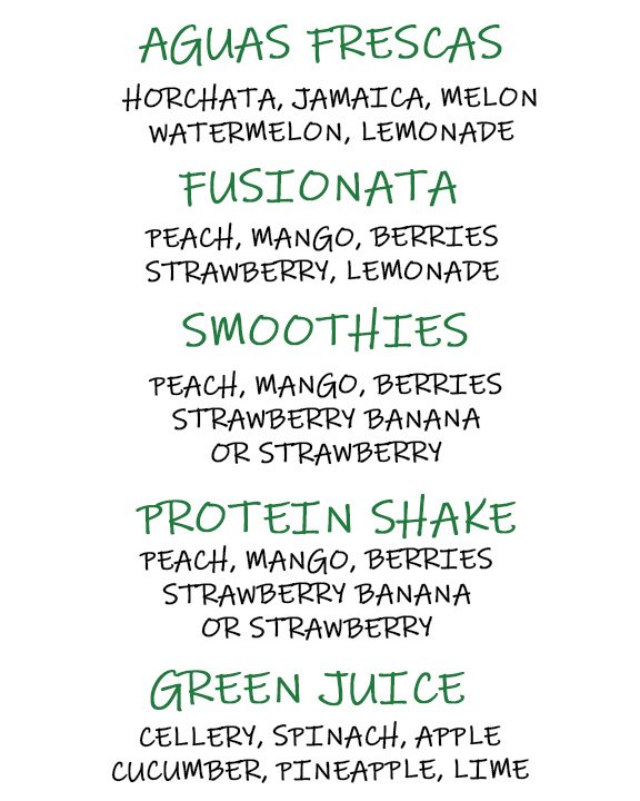 DRINKS — FUSION TACOS