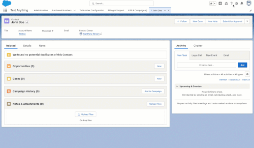 Chat Panel — Text Anything for Salesforce