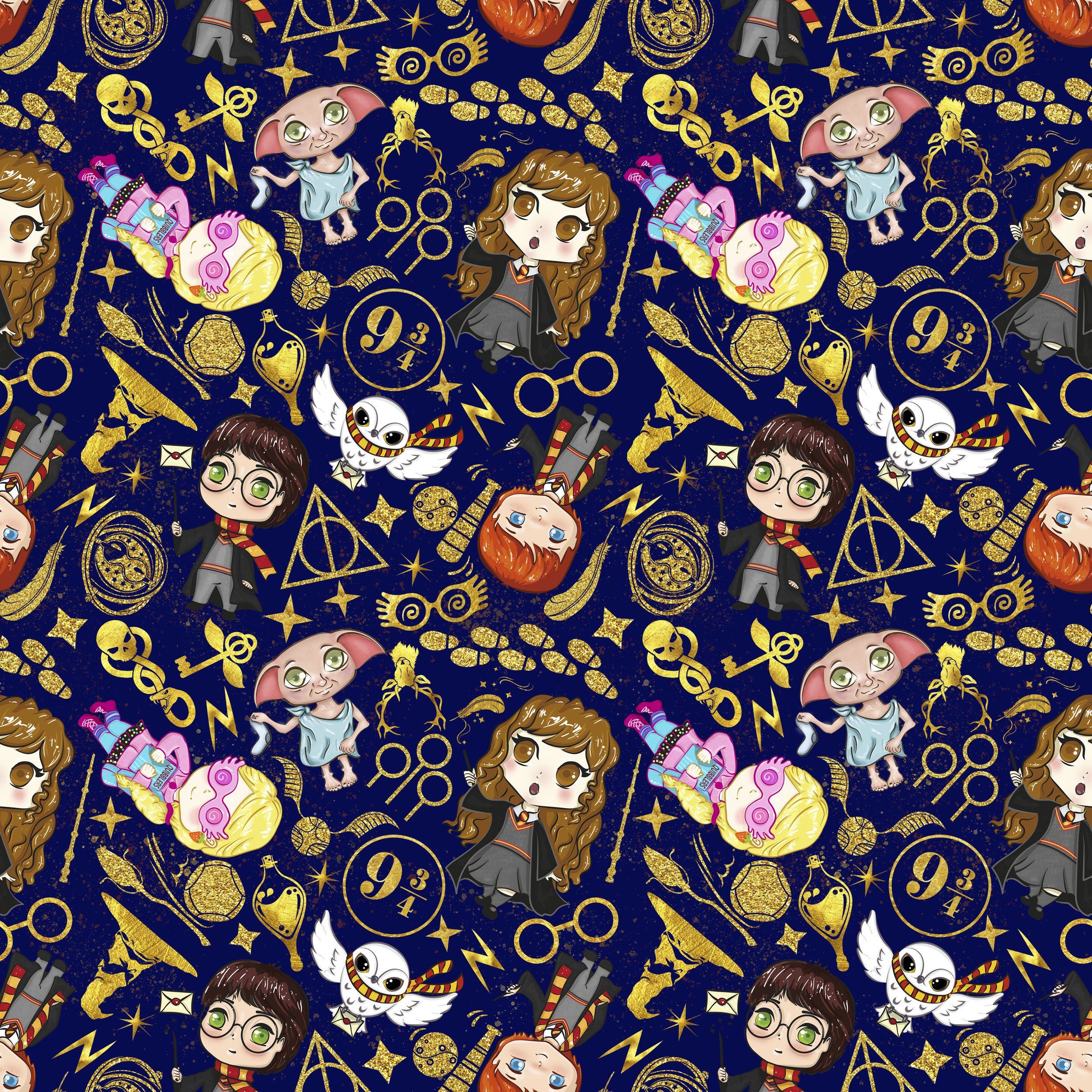 PREORDER - ROUND 29 - SCRUB TOP - 5000 HARRY POTTER NAVY — Little Lady ...