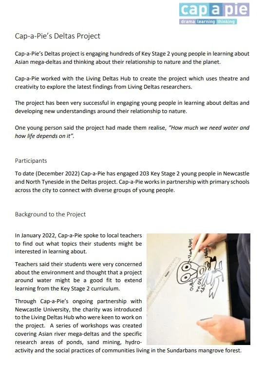 REPORT: Cap-a-Pie’s Deltas Project — Delta Hub