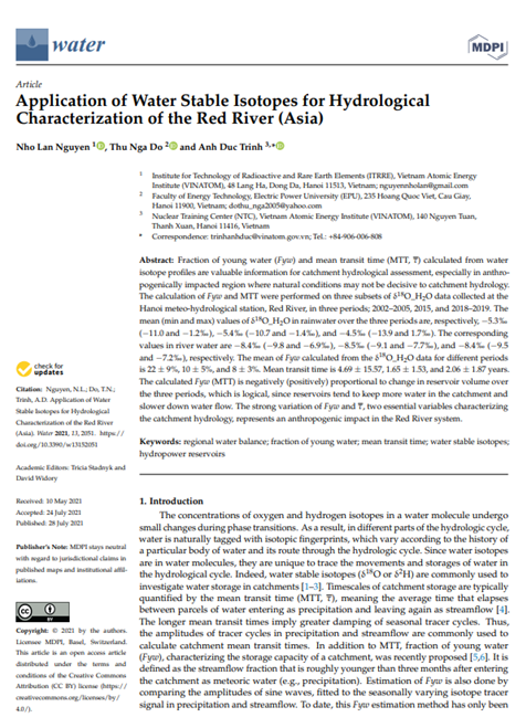Application of Water Stable Isotopes for Hydrological Characterization ...