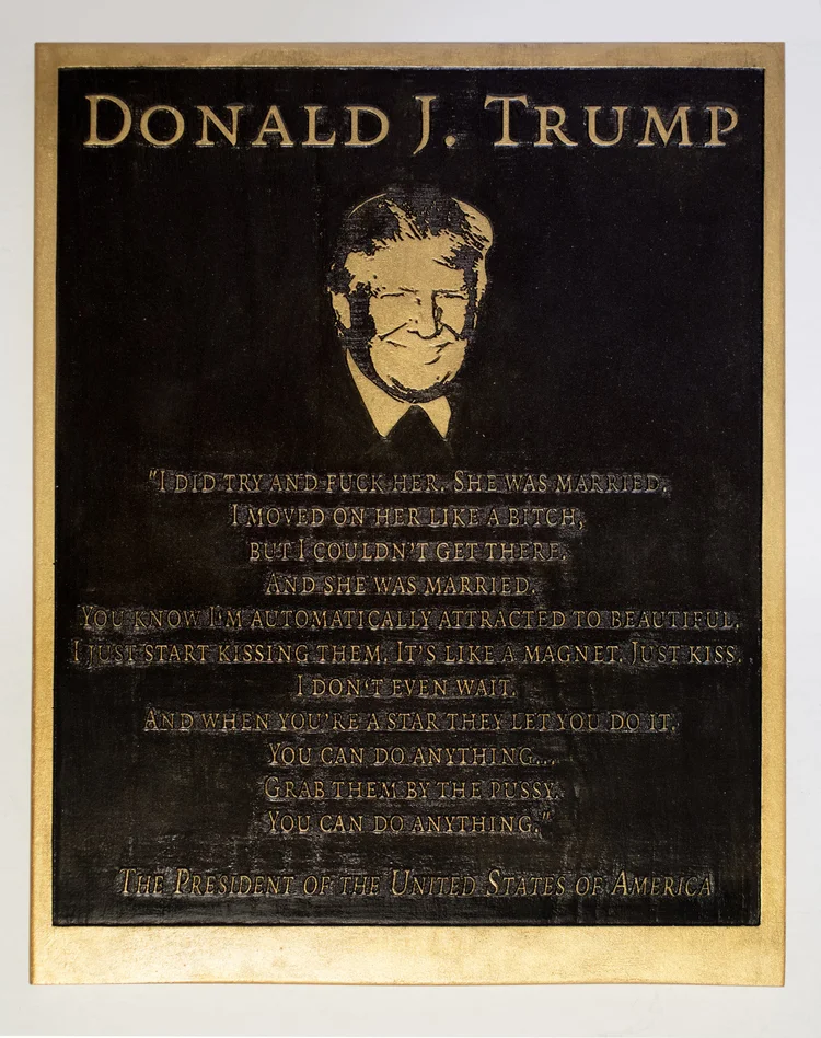 TRUMP PLAQUES 2018 — MARILYN MINTER