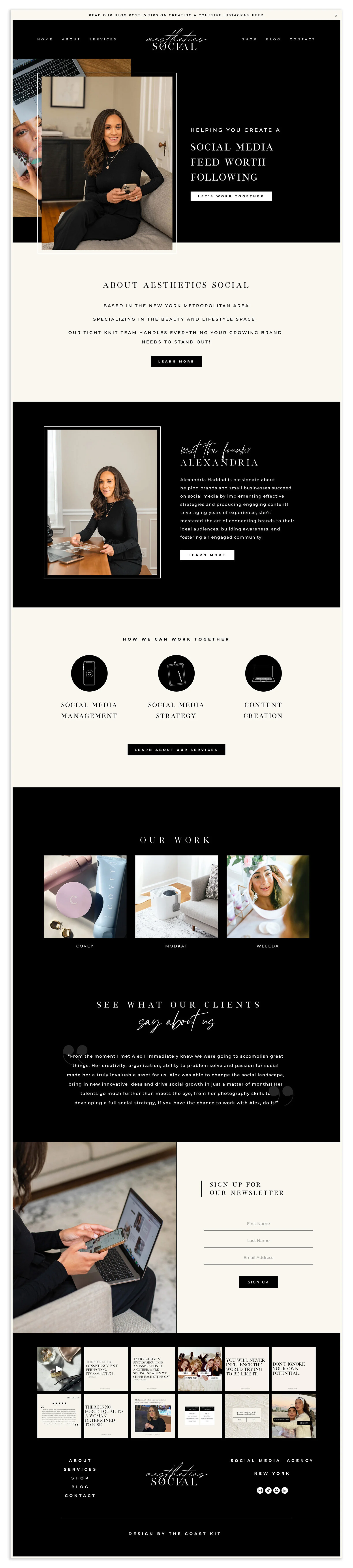 Bold, Neutral and Minimalistic Website Design for Aesthetics Social ...