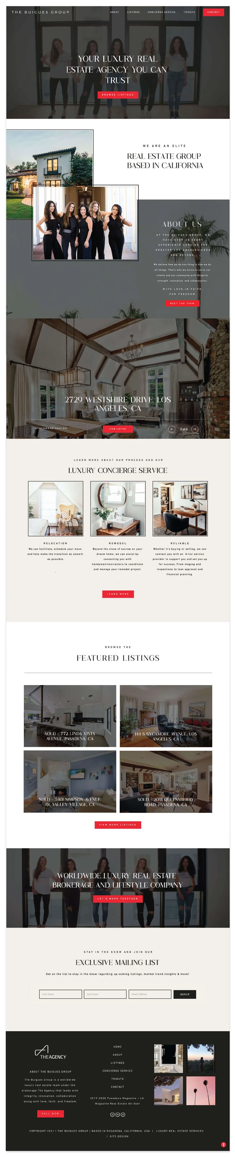 Modern & sophisticated website design for California based Real Estate ...