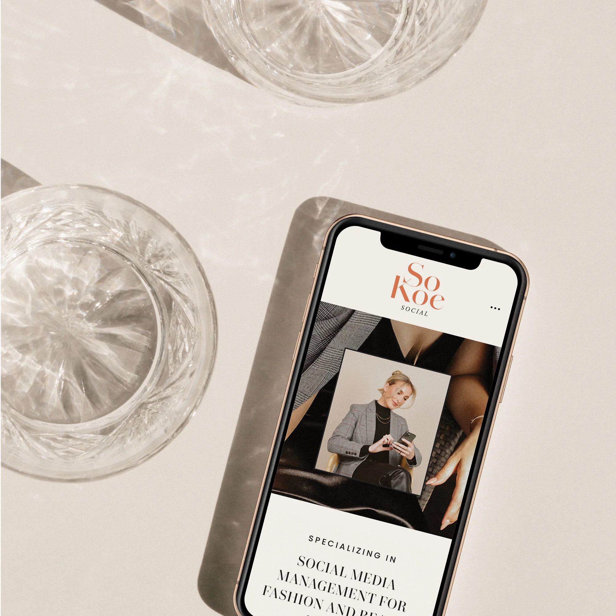 Chic, Editorial and Vintage Brand and Website Design for SoKoe Social ...