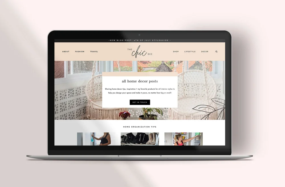 Feminine, Bold + Fashion-Forward Website Design for The Chic Bee ...