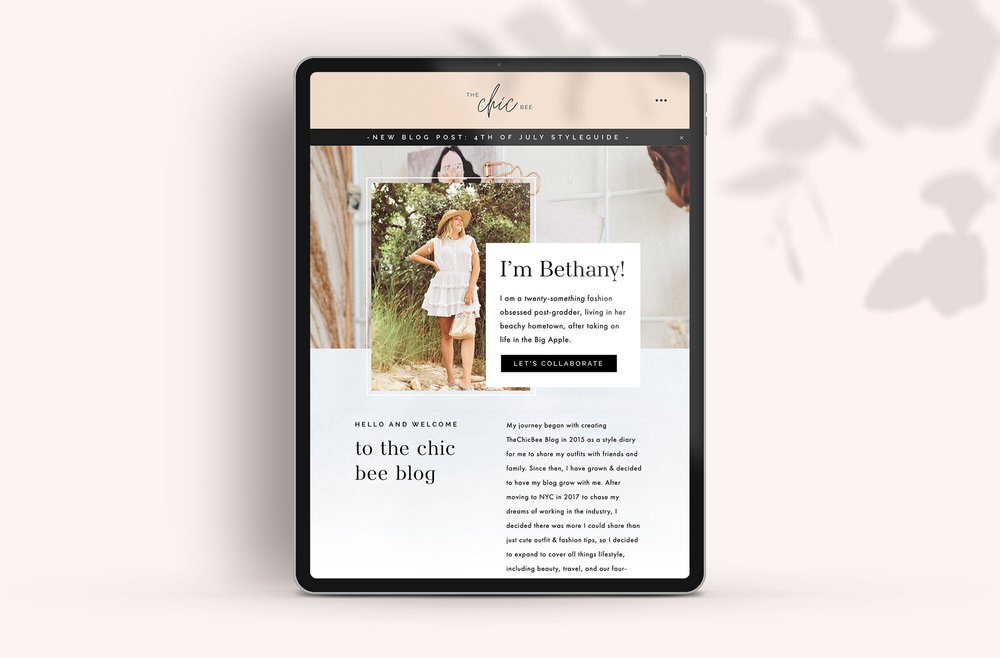 Feminine, Bold + Fashion-Forward Website Design for The Chic Bee ...