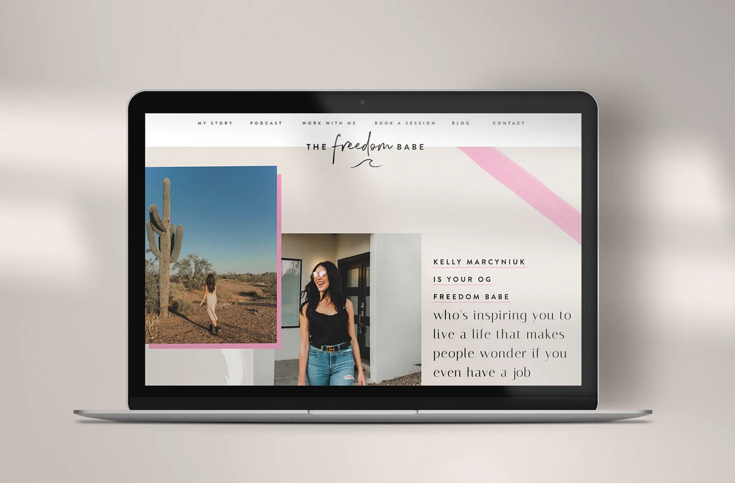 Fun + Bold Squarespace Website Design for The Freedom Babe — The Coast Kit