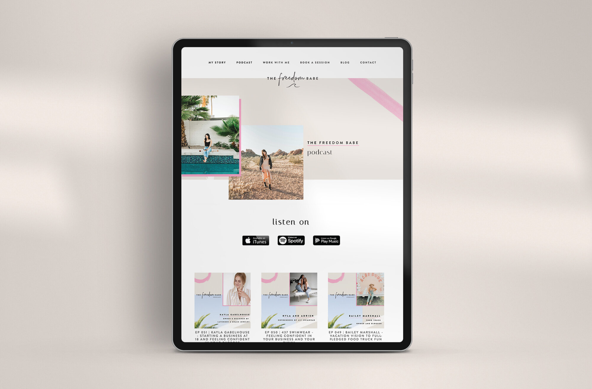 Fun + Bold Squarespace Website Design for The Freedom Babe — The Coast Kit