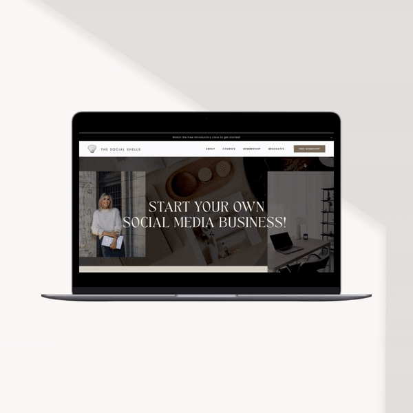 Modern, Editorial Squarespace Website Design for Social Media ...