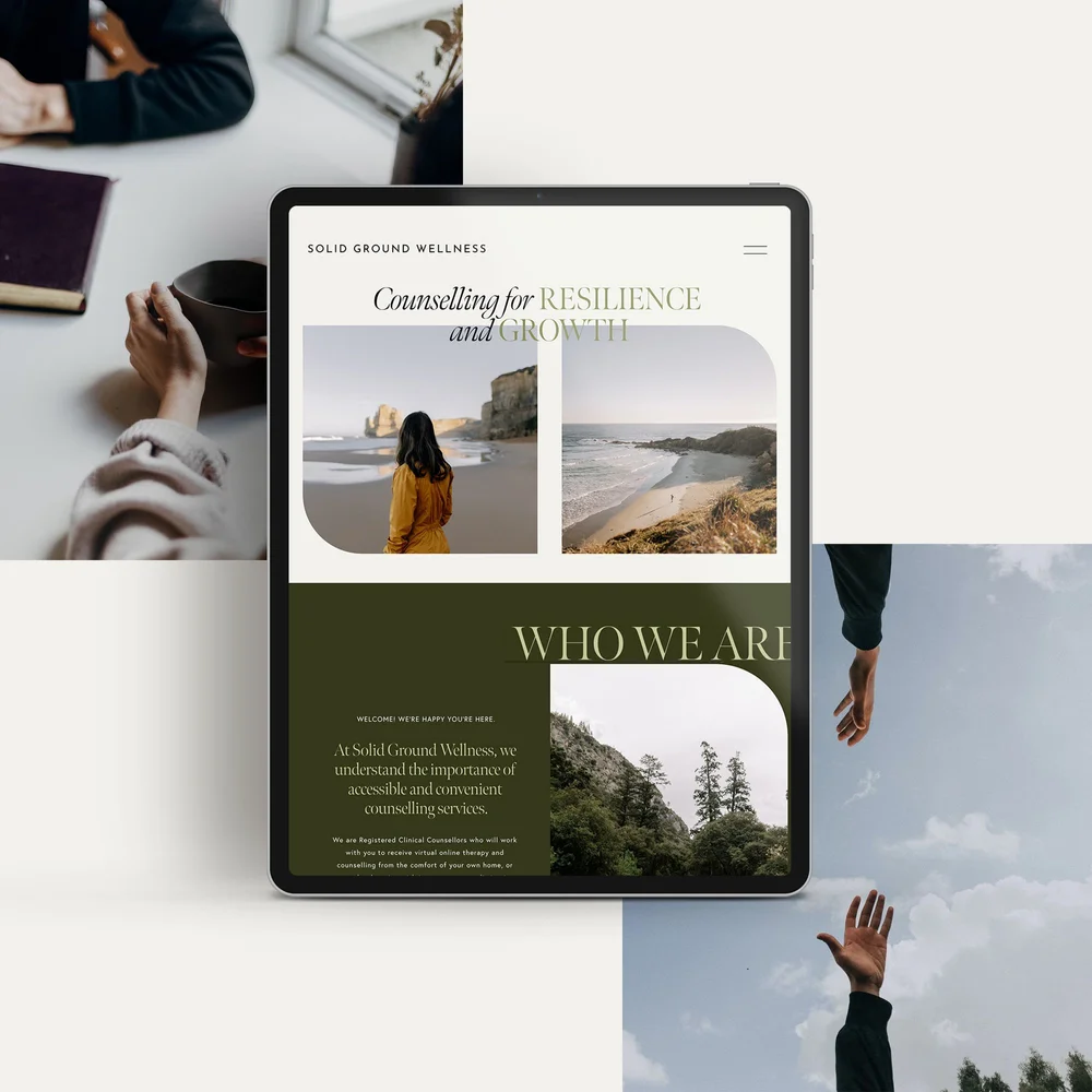 Earthtone and Neutral Website for Clinical Counsellor, Solid Ground ...