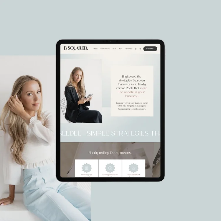 Trendy Squarespace Website Design for Social Media Expert, Laura Burden ...