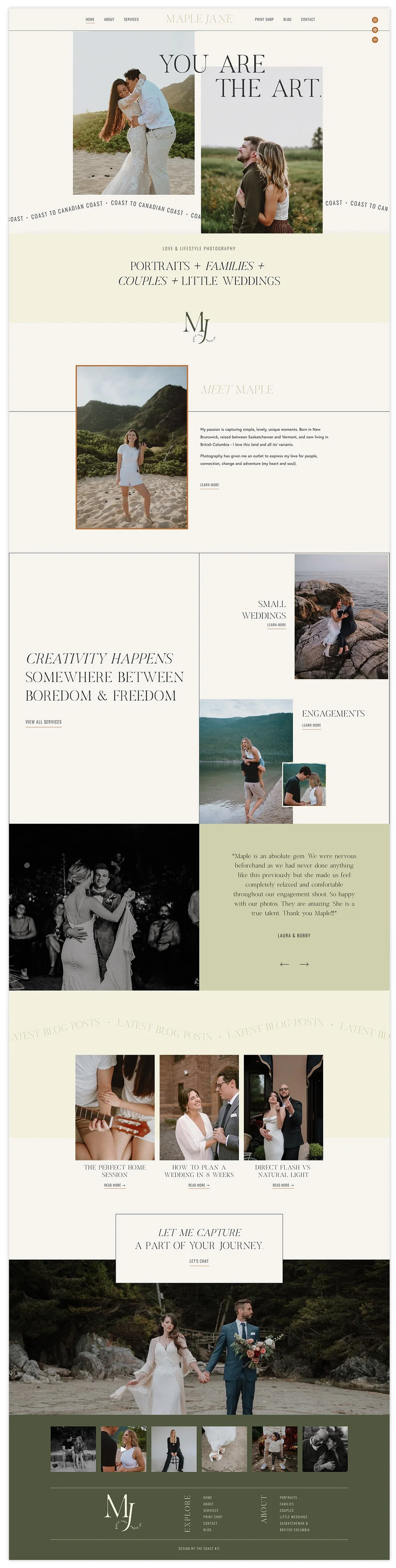 Earthy, Neutral and Fun Brand, Logo and Website for Vancouver Wedding ...