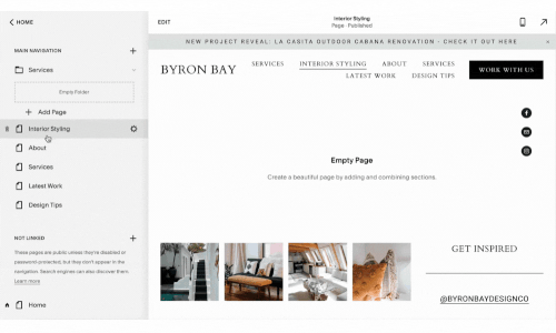 How to Add a Dropdown Sub Menu Navigation to your Squarespace Website ...