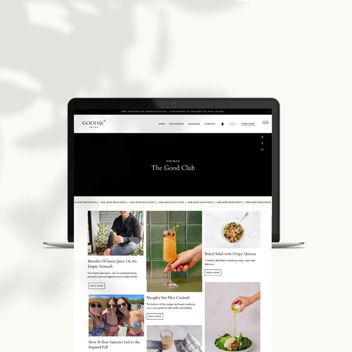 Sleek Squarespace E-Commerce Website Design for Vancouver Island based ...