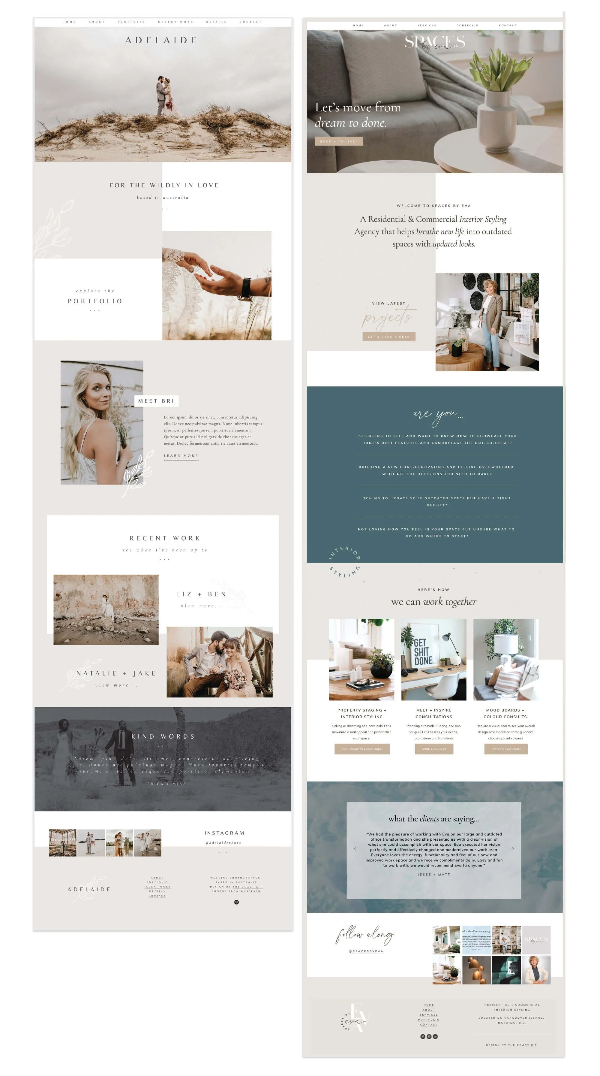 Calm and Warm Brand, Logo and Website designed for a Vancouver Island ...