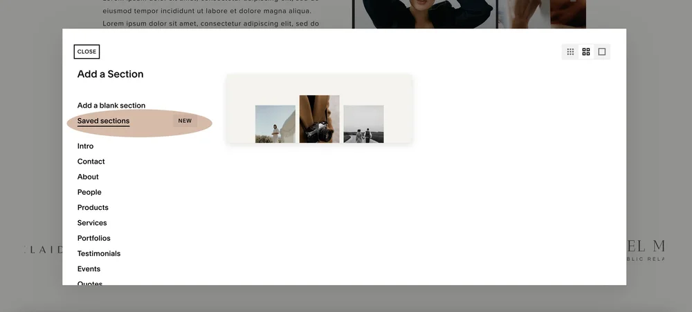 How to Save and Duplicate Sections in Squarespace 7.1, with the Favorite Feature! — The Coast Kit