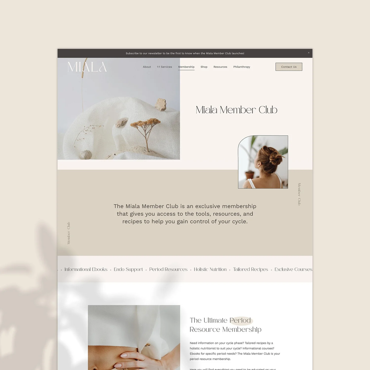 Feminine, Neutral and Warm Brand, Logo and Website for Miala Wellness ...