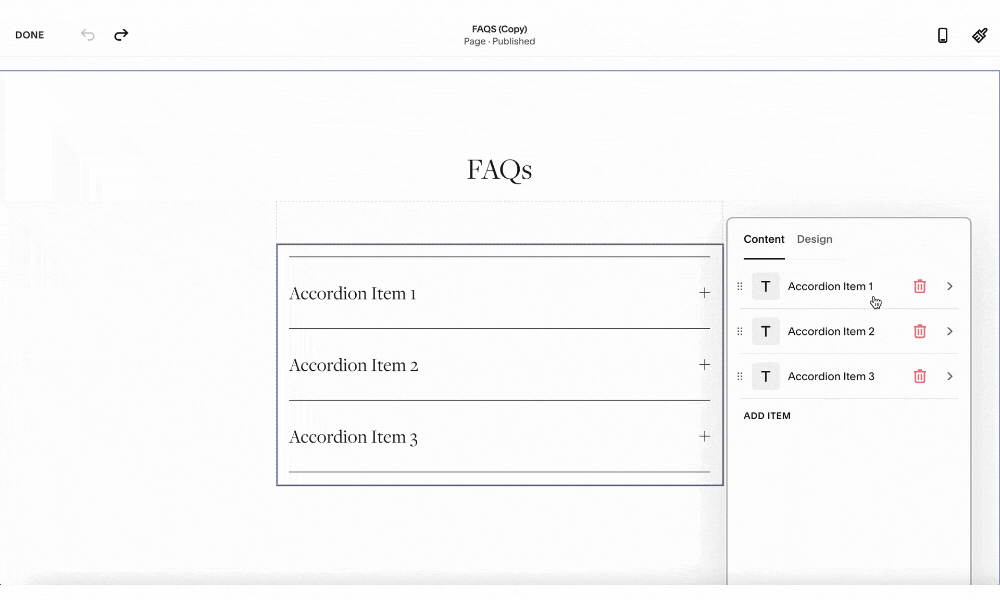 How to Add a FAQ Dropdown Accordion to your Squarespace Website — The Coast Kit