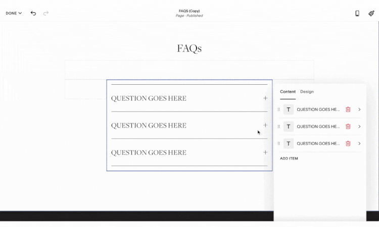 How To Add A Faq Dropdown Accordion To Your Squarespace Website — The Coast Kit