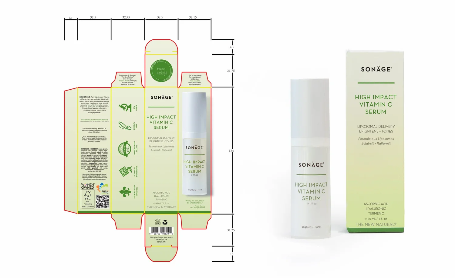 High Impact Vitamin C Serum | Skincare Packaging Design — Justin Choy