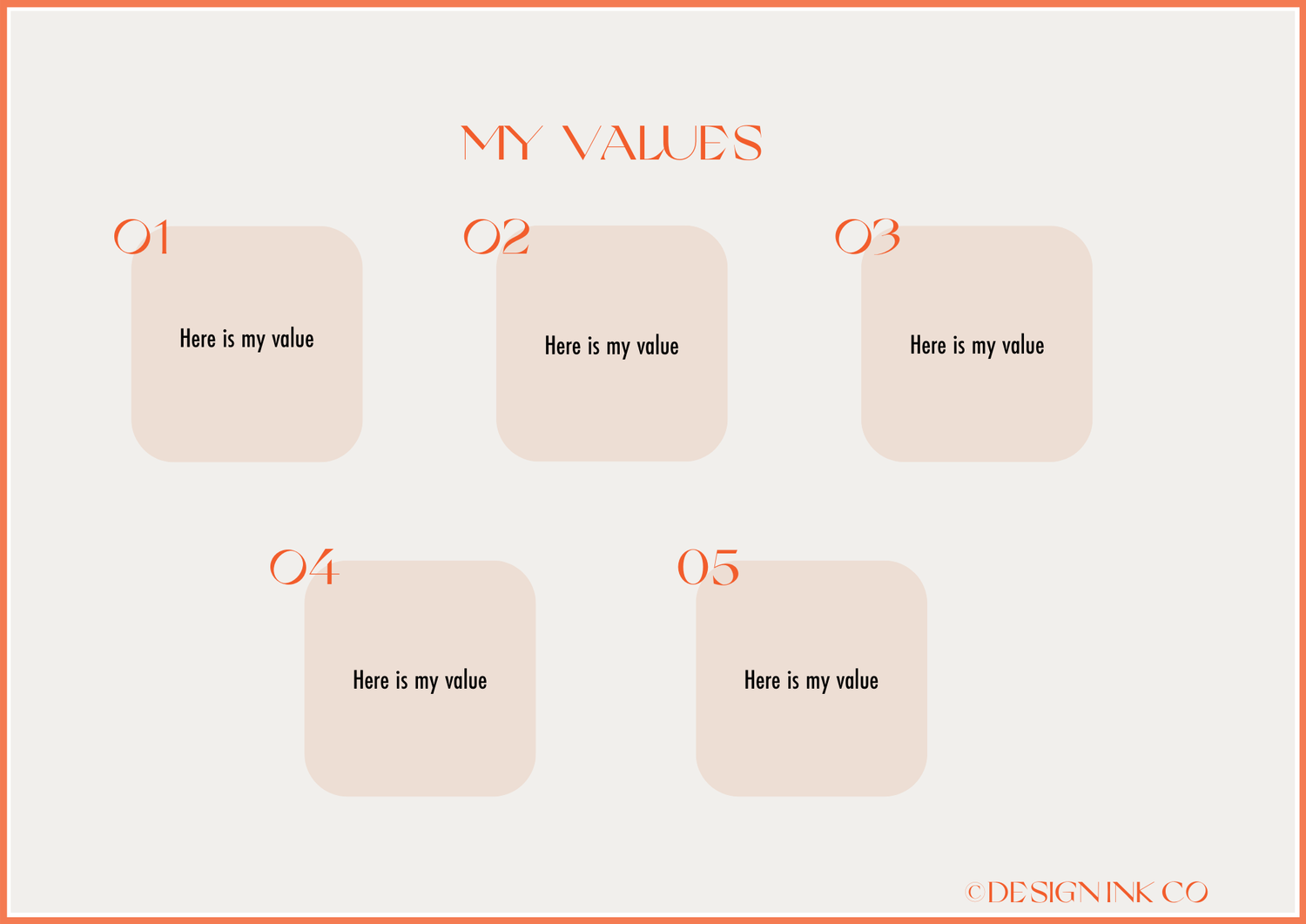 Thankyou-freebie-values guide template — DESIGN INK CO | Interior ...