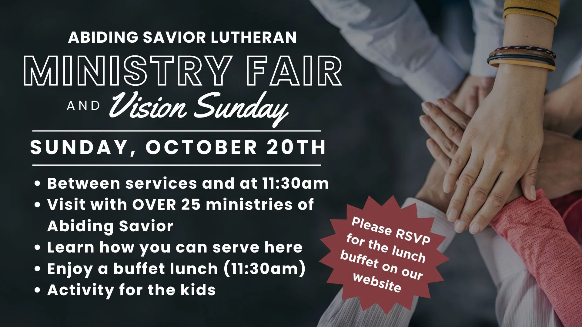 Ministry Fair & Vision Sunday — Abiding Savior Lutheran Church