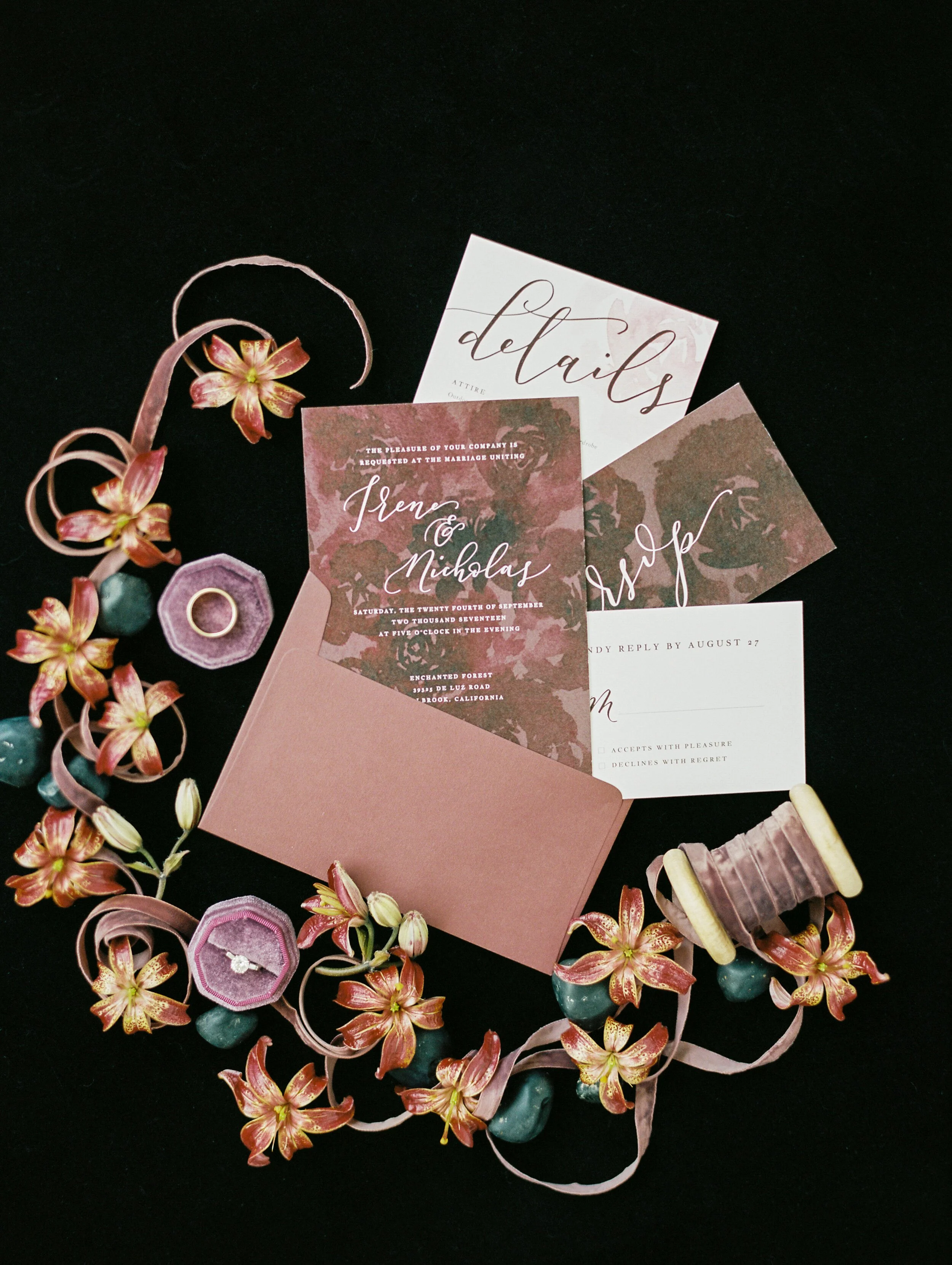 Fine Art Wedding Invitations — Rosewater Floral Design | Los Angeles ...