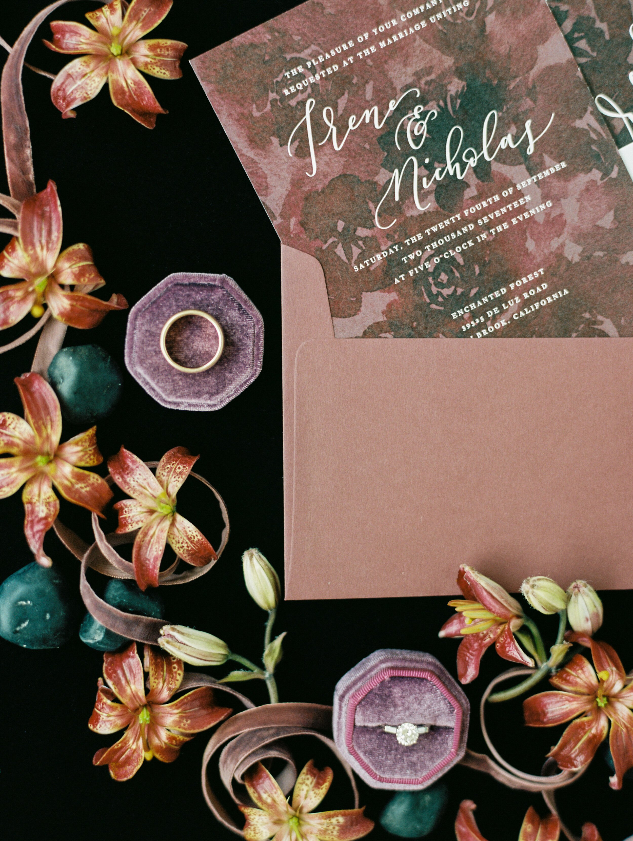 Fine Art Wedding Invitations — Rosewater Floral Design | Los Angeles ...