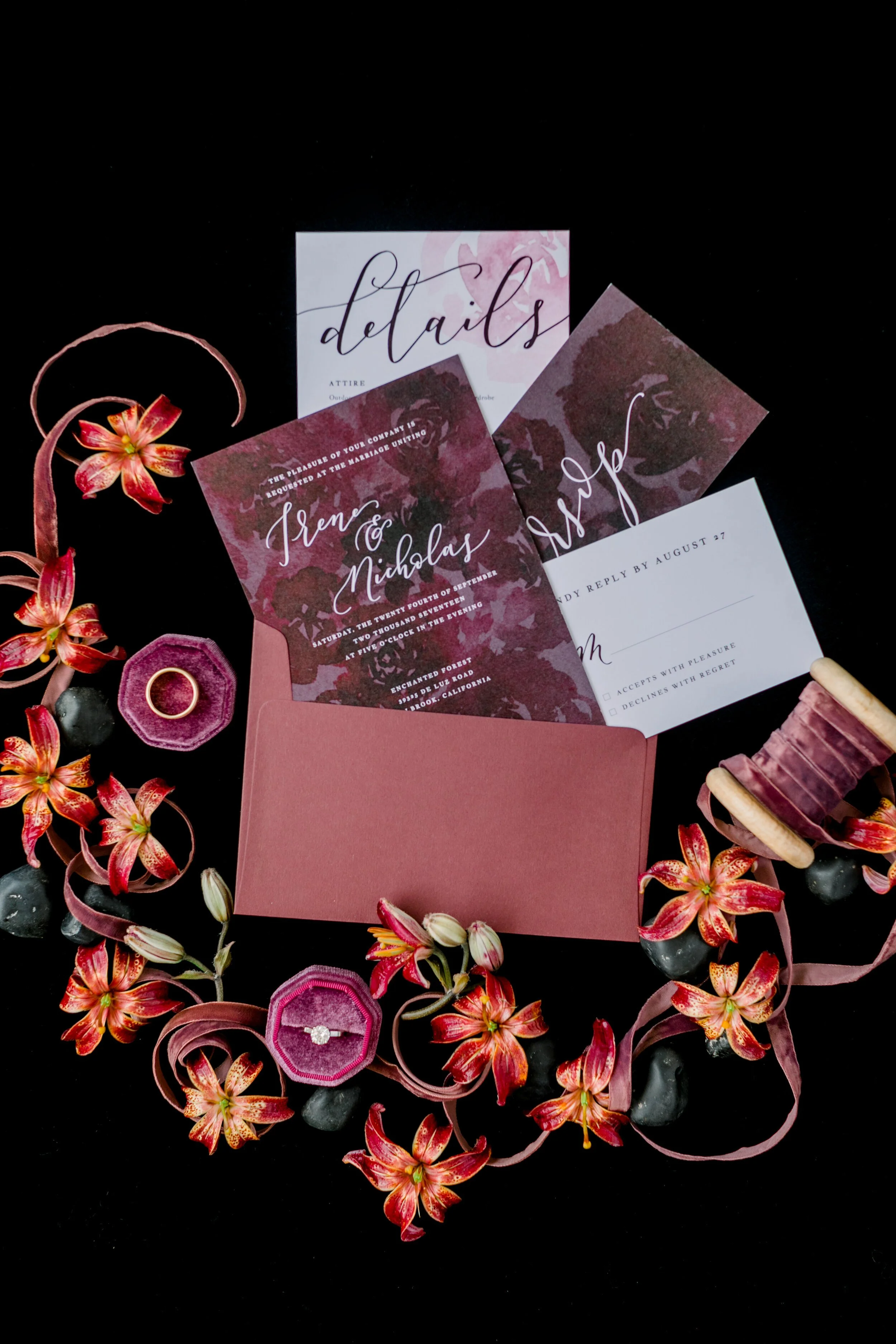 Fine Art Wedding Invitations — Rosewater Floral Design | Los Angeles ...