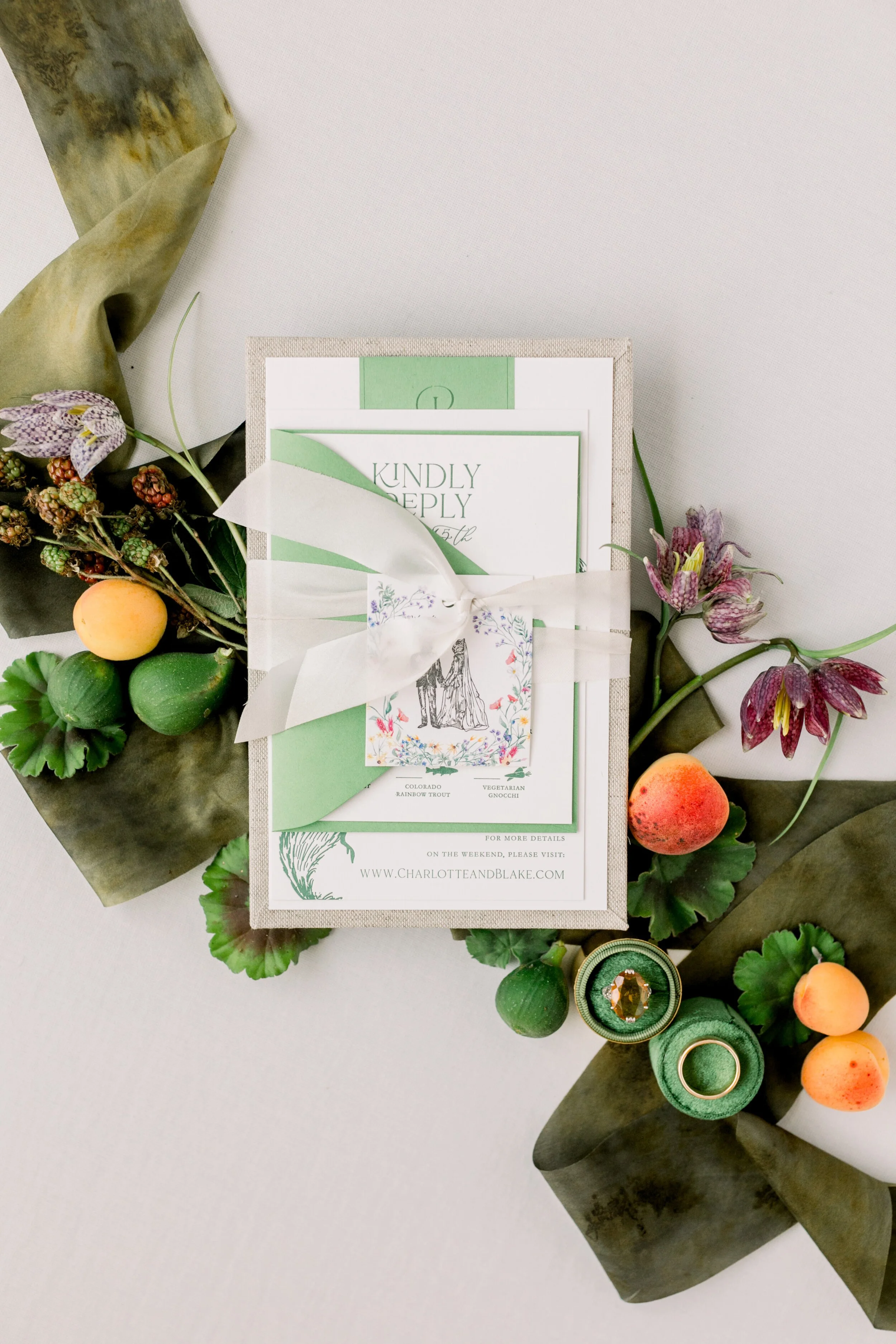 Fine Art Wedding Invitations — Rosewater Floral Design | Los Angeles ...