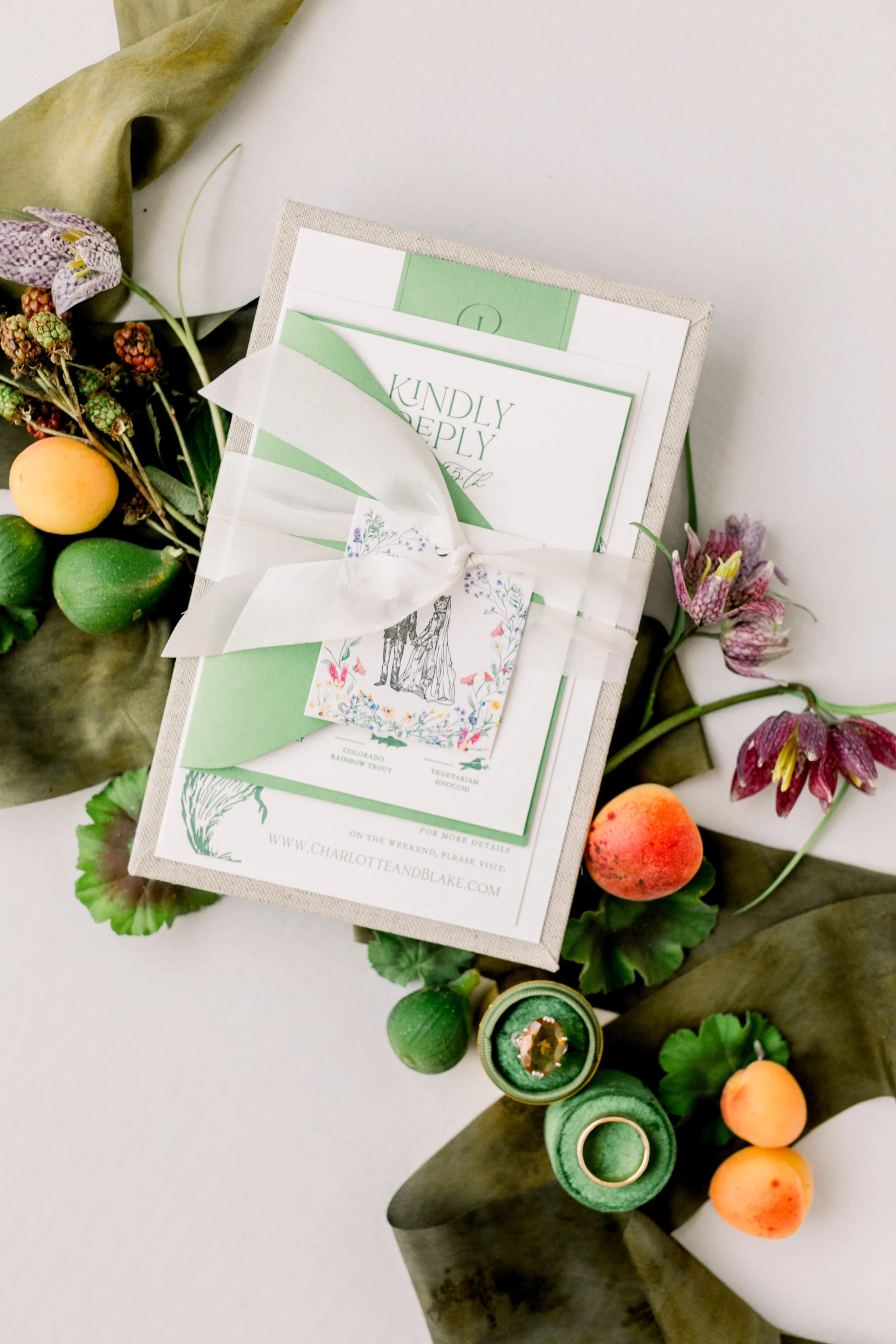 Fine Art Wedding Invitations — Rosewater Floral Design | Los Angeles ...