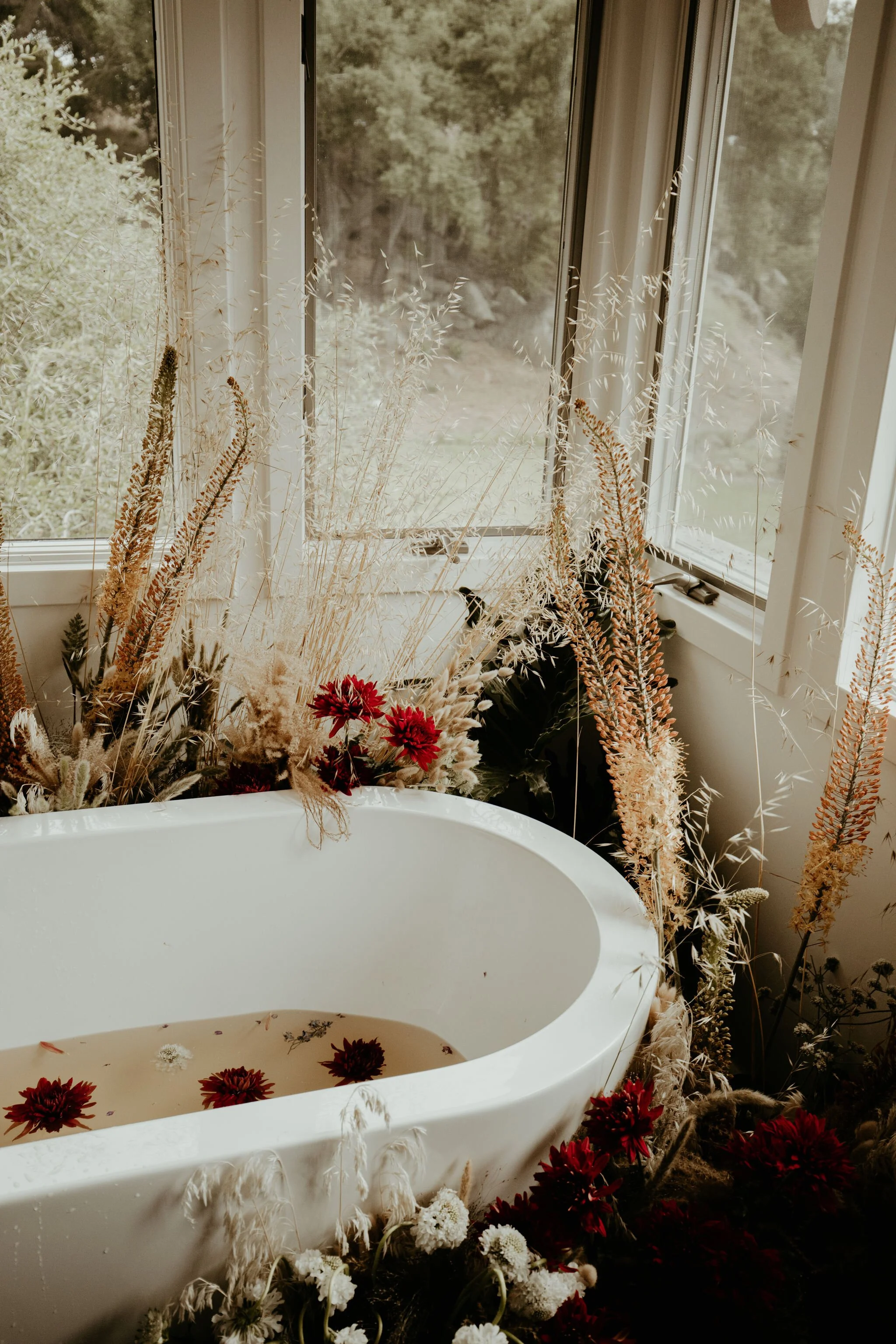 Bathtub Floral Installation on Olive Orchard Estate — Rosewater Floral ...