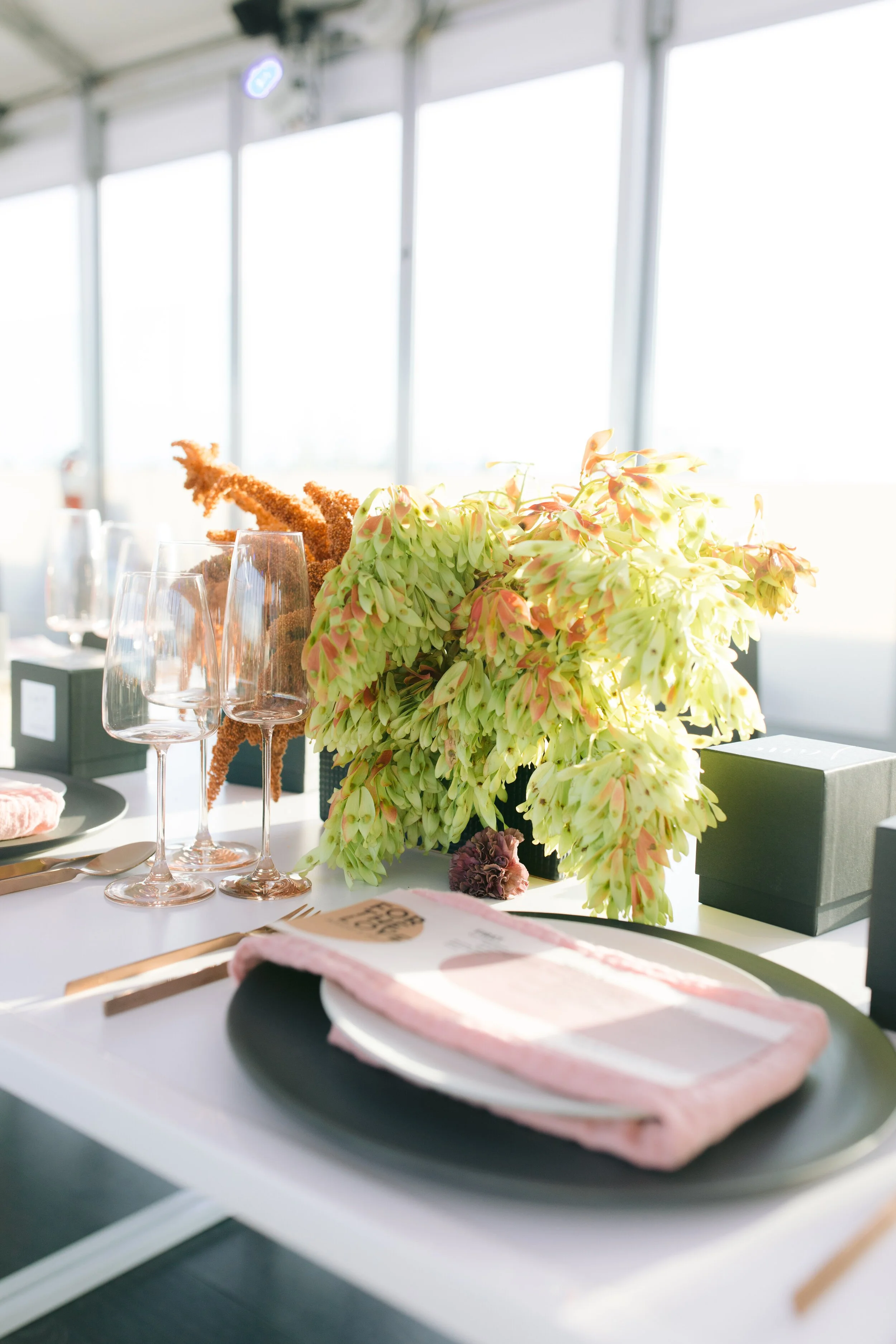 Modern Colorful PartySlate Dinner Party at Kimpton La Peer Hotel ...