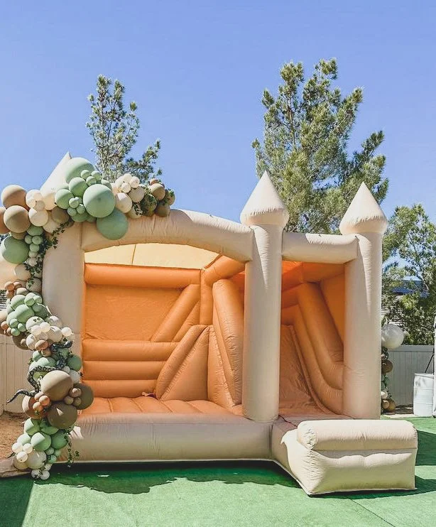 High Desert White Combo Slide/Bounce House — Inflate High Desert