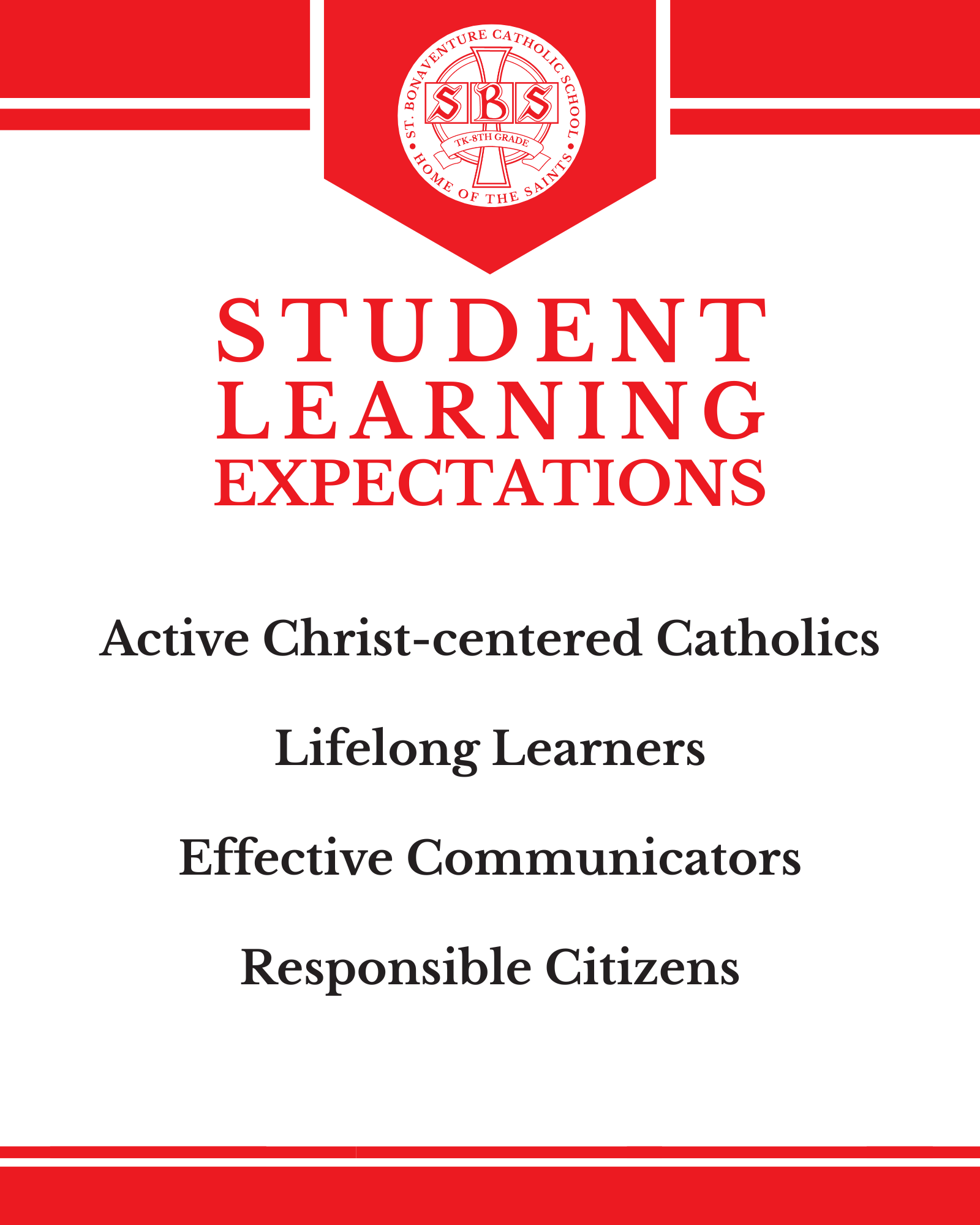 Student Learning Expectations — St. Bonaventure Catholic School - The ...