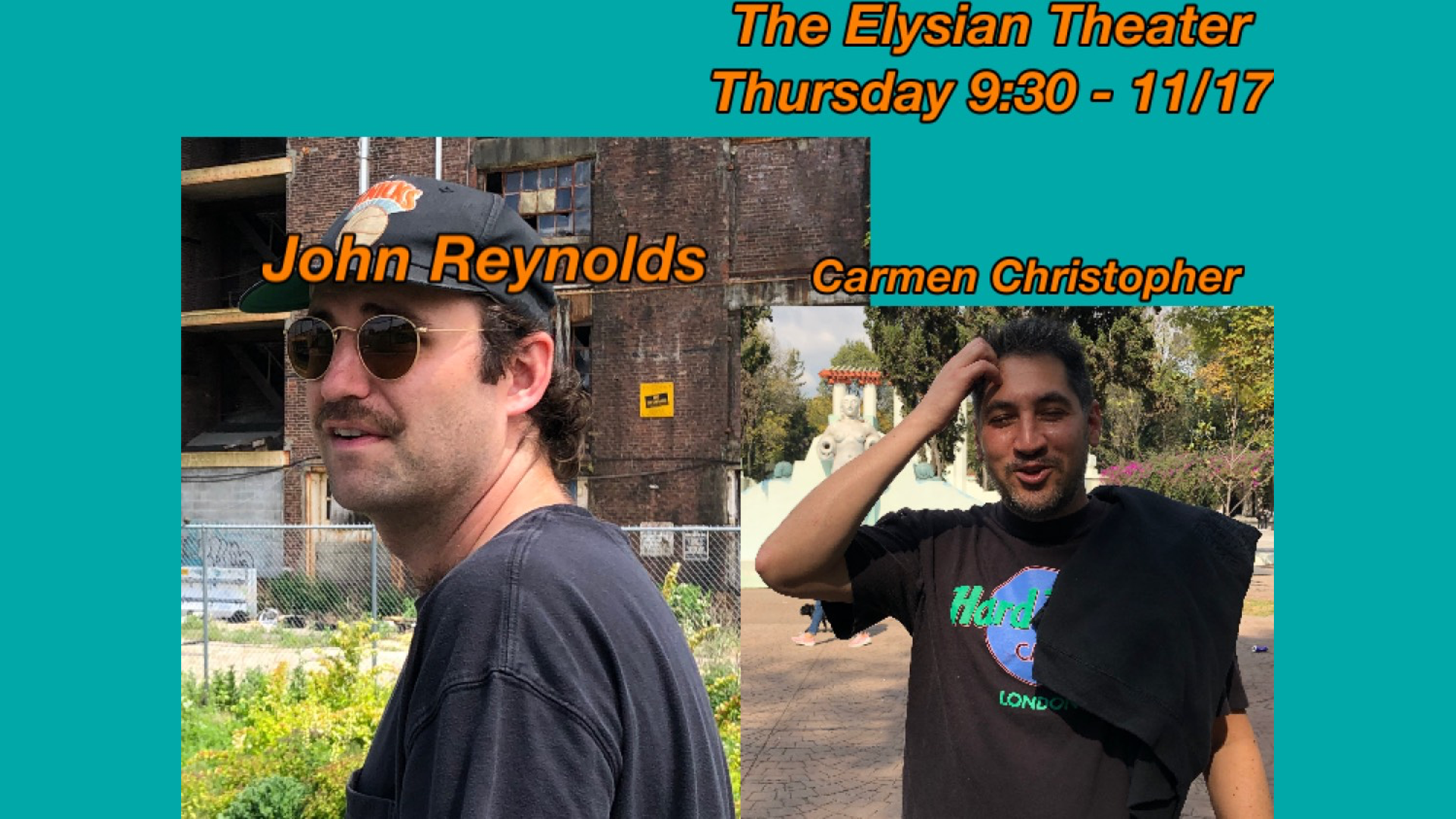*SOLD OUT* John Reynolds & Carmen Christopher — The Elysian
