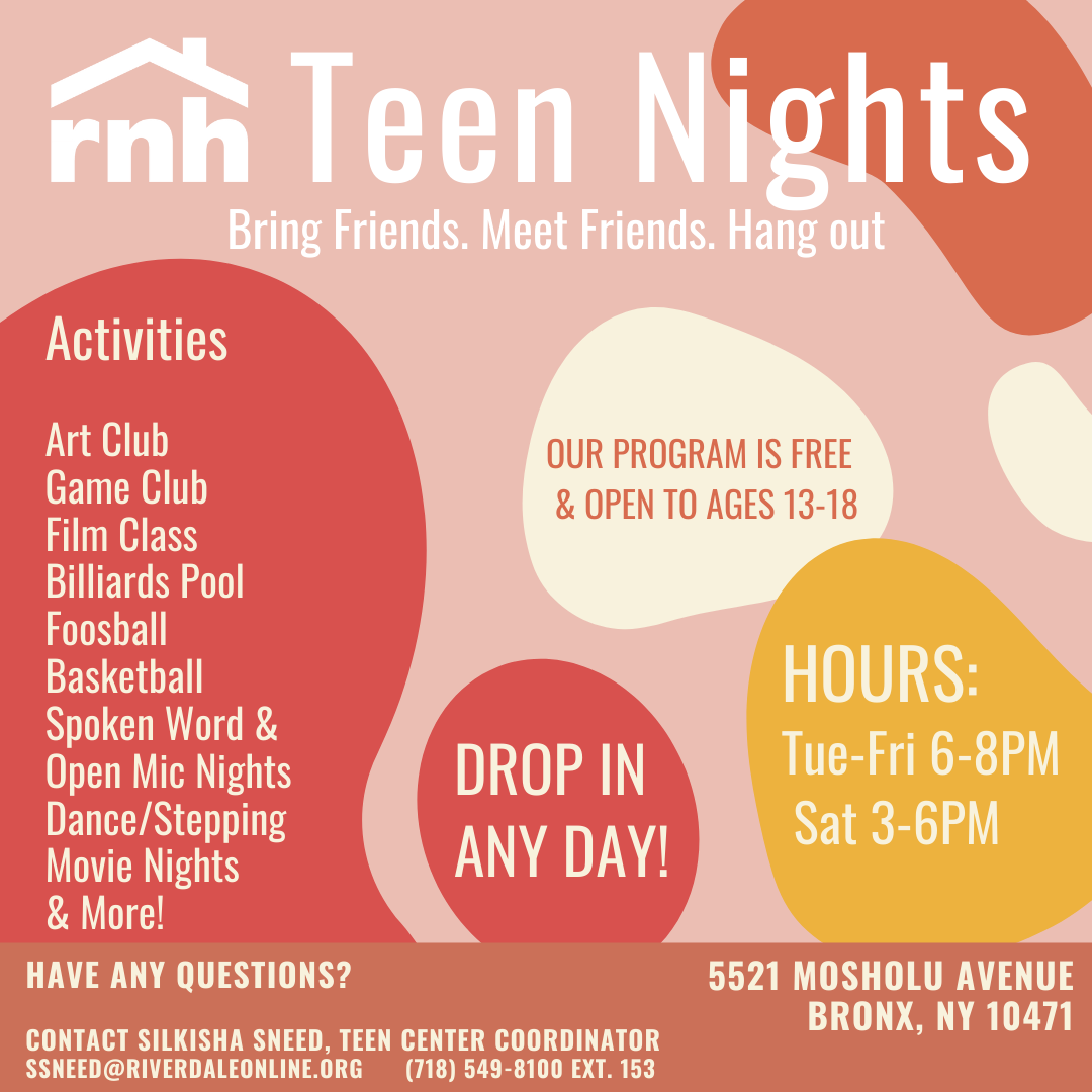 Teen Nights Now Open — RNH