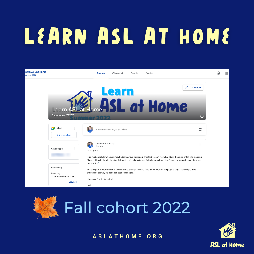 Classes & Trainings — ASL at Home