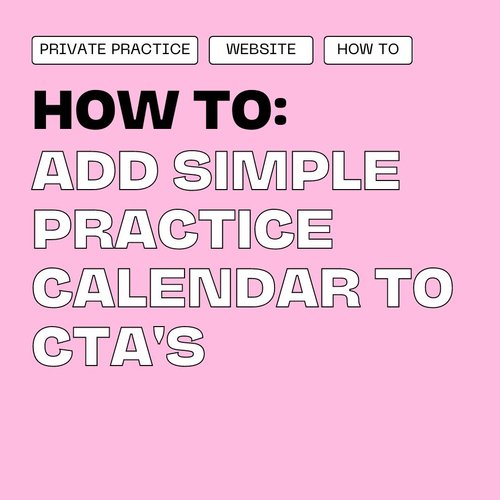 How To Add Simple Practice Calendar to Squarespace