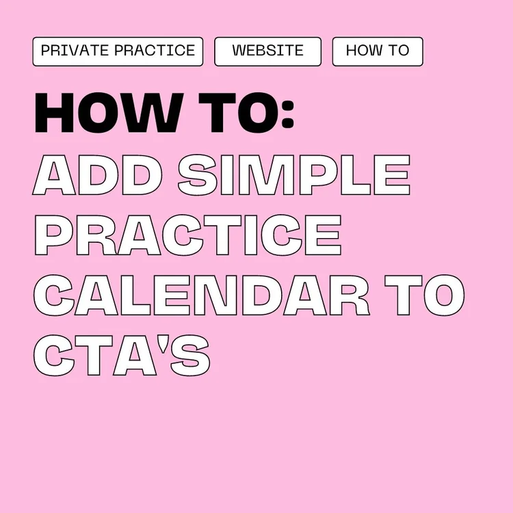 How To Add Simple Practice Calendar to Squarespace