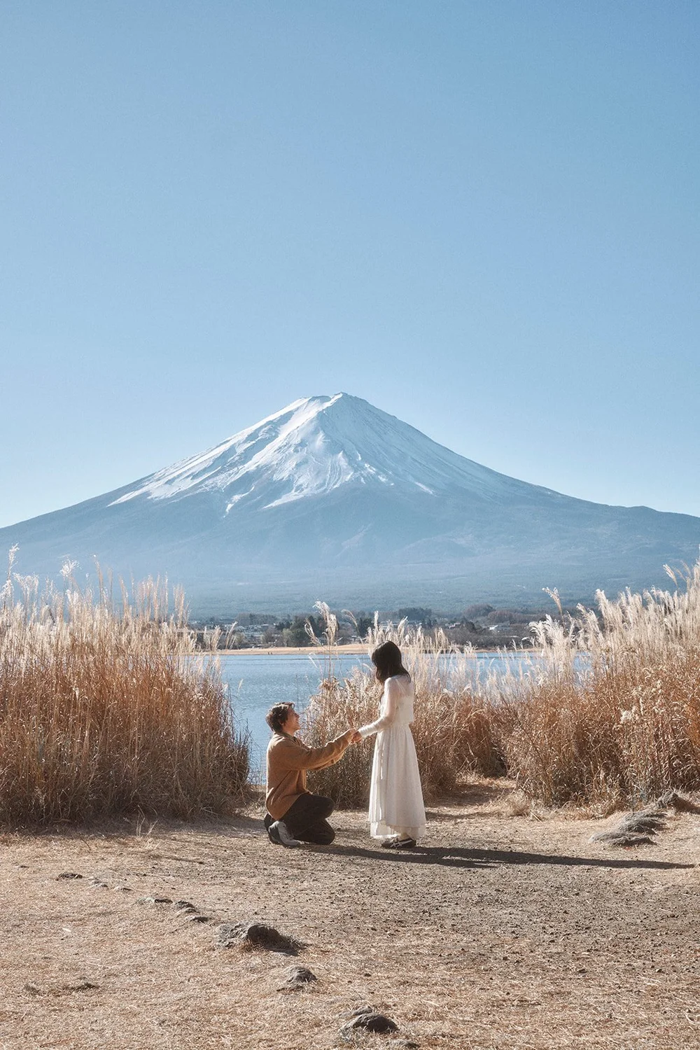 Romantic Surprise Proposal at Kawaguchiko with Mt. Fuji Views — FUN ...
