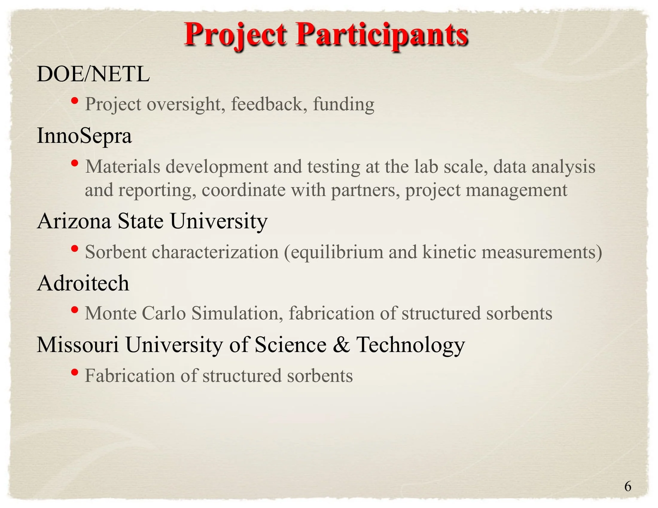 DAC - NETL Presentation — Innosepra