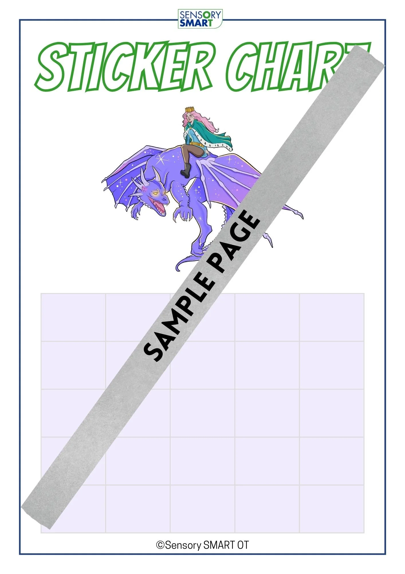 Dragon Girl Sticker Chart – Motivate & Reward Positive Behaviour ...
