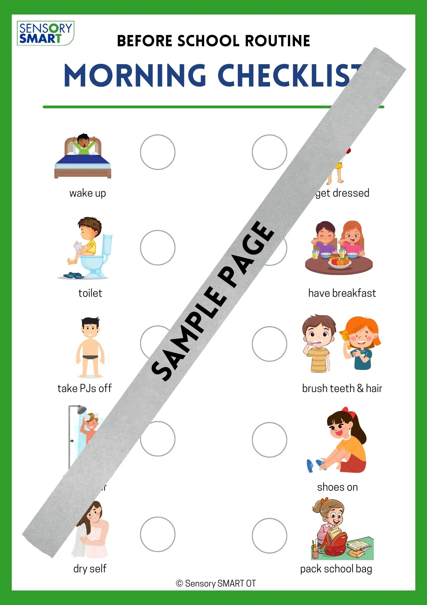 Afternoon Checklist – Build Independence & Routine — Sensory Smart ...