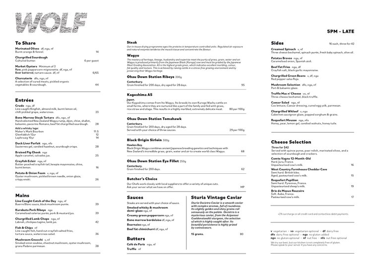 Menu — WOLF